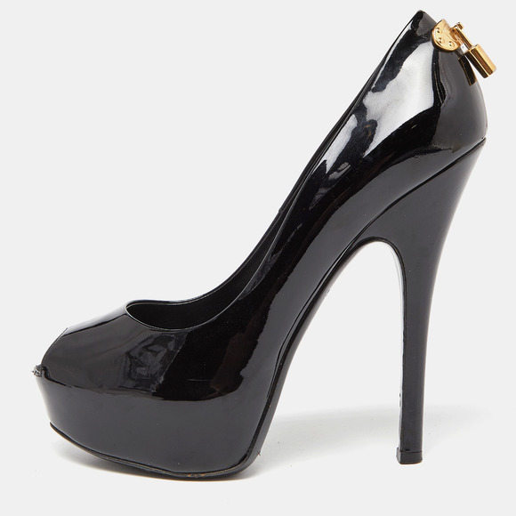 Louis Vuitton | Shoes | Louis Vuitton Black Patent Leather Oh Really ...